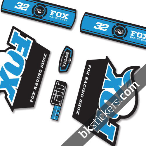 Fox 32 Talas Decals Kit Black Blue - bkstickers.com